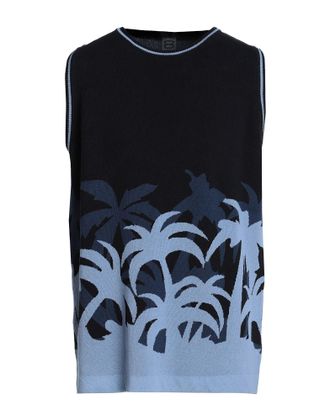 8 by YOOX MULTICOLOR COTTON JACQUARD SLEEVELESS SWEATER