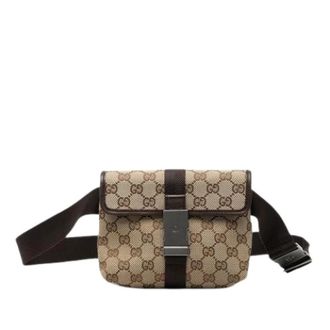 Gucci Sac banane en toile Pre-owned - unisex - Pre-owned - Beige - Taille: ONE Size