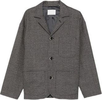 Nine In The Morning Veste en pied-de-poule &agrave; revers classiques - Homme - Vestes - Gris - Taille: M