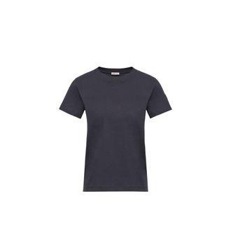 Moncler Moncler Logo Patch Cotton Jersey T-shirt, Women, Blue, Size: Xl