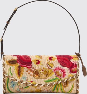 Valentino Garavani DeVain Mini-Tasche aus Seide mit Blumenstickerei und VLogo