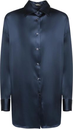 Tom Ford Femme, Blouses et Chemises, Bleu, Taille: 34 FR T-shirt Polo bleu V&ecirc;tements pour femmes