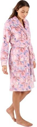 Damart Robe de Chambre Thermolactyl en Maille Moelleuse Femme Rose Imprimé Taille 46-48 (L)