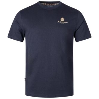 Aquascutum Active T-shirt Mit Kleinem Logo, Marineblau