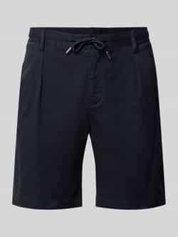 Profuomo Straight Fit Shorts mit Bundfalten