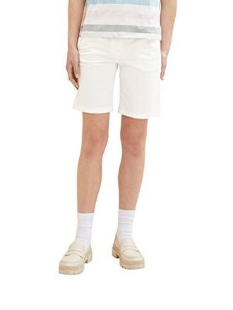 Tom Tailor 1036867 Bermuda Shorts, 10315-Whisper White, 36 Femme