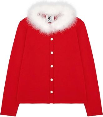 Sleeper cardigan Miss Kitty - Rouge