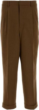 Ami Homme, Pantalons, Brun, Taille: L Pantalon Pliss&eacute; en Laine