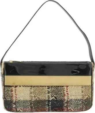 Burberry Pre-owned Wool Patent Leather Suede Shoulder Bag - Femme - Pre-owned - Multicolore - Taille: ONE Size