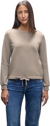 Street One 3017129 Sweat-Shirt avec détails côtelés, Mocha Dream, 40 Femme