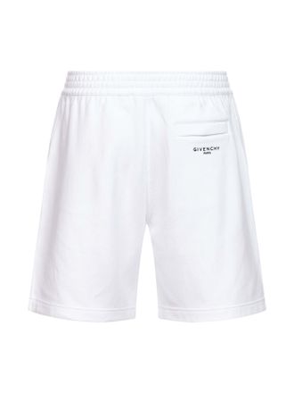 Givenchy Mens White Brushed Cotton Couture Seam Bermuda Shorts