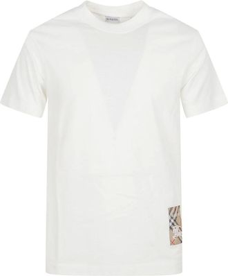 Burberry Homme, Tops, Blanc, Taille: XL T-Chemises