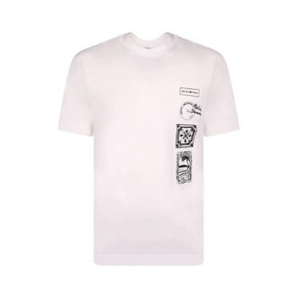 Emporio Armani Homme, Tops, Blanc, Taille: S Em004994 Af24470.U0003 T-shirt