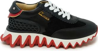 Christian Louboutin Low-Top Sneaker - Black/Loubi Calf/Vv/Pat Loubishark Donna Flat Snea - Gr. 36,5 (EU) - in Schwarz - f&uuml;r Damen