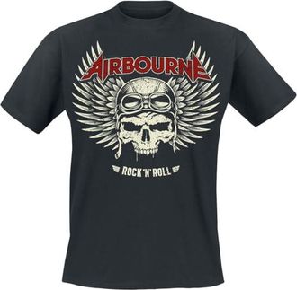 Airbourne Red Logo Mono Scorch Homme T-Shirt Manches Courtes Noir XXL