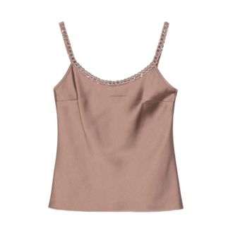 D.exterior &Auml;rmelloses Top - - Tops - Damen - Braun - M