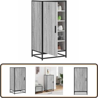 vidaXL vidaXL Schuhregal Grau Sonoma 48x38x97,5 cm Holzwerkstoff