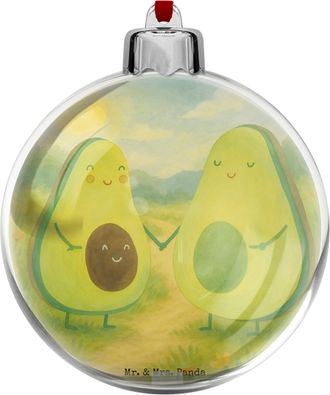 Mr. & Mrs. Panda Weihnachtskugel Avocado P&auml;rchen Design - Geschenk, Kunststoff, Kinder, weihnachtsbaumkugeln, Liebe, Schwangerschaft, christbaumkugeln, Hochzeit, chris