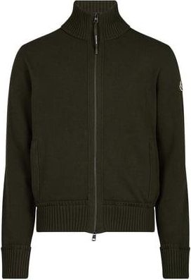 Moncler Cardigan tricot ample col montant en laine et cachemire