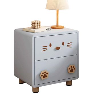 Generic Moderner, minimalistischer Beistelltisch aus Holz mit doppelten großen Schubladen, geeignet als Nachttisch oder Aufbewahrungsbeistelltisch im Schlafzi