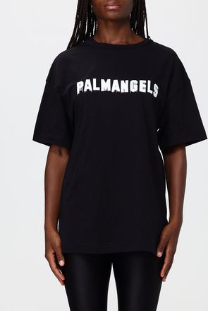 Palm Angels Oversize-T-Shirt aus Baumwolle mit Kontrast-Logo und Rundhalsausschnitt