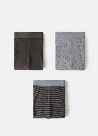 Mango 3er-Pack Kombinierte Baumwollslips braun - Herren - XL - MANGO MAN