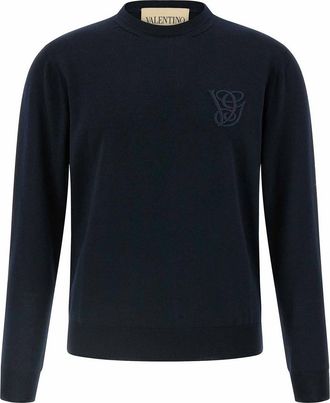 Valentino Garavani Pull Col Rond - Bleu