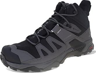 Salomon Homme Mens X Ultra 4 Mid Gore-tex Hiking Boots for Men Chaussure de randonn&eacute;e, Black/Magnet/Pearl Blue, 42 2/3 EU