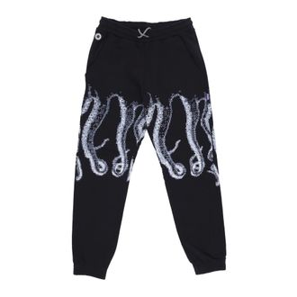 Octopus Schwarze Sweatpants mit Kontur - - Trousers - Herren - Schwarzk - XL