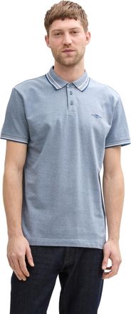 Tom Tailor Herren 1045629 Poloshirt, 37707-Mystical Blue Two Tone Pique, L