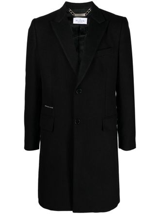 Philipp Plein blazer droit &agrave; logo - Noir