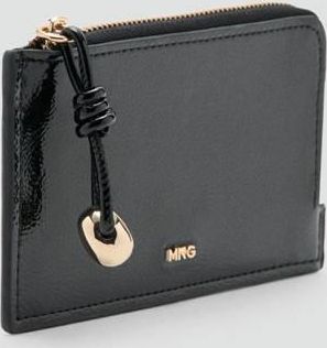 Mango Mini porte-cartes avec perles fantaisie noir - Femme - Taille unique - MANGO