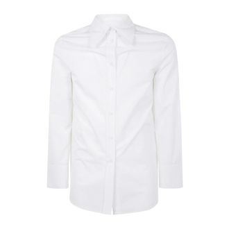 Jil Sander Baumwoll-Popeline-Hemd - - Blouses & Shirts - Damen - Wei&szlig; - L