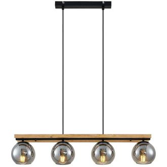 Lindby [GEBRAUCHT] B-Ware Lindby Philika Glas Pendelleuchte H&auml;ngeleuchte Deckenlampe Lampe Vierflammig