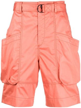 Isabel Marant short ceinturé à poches cargo - Rose