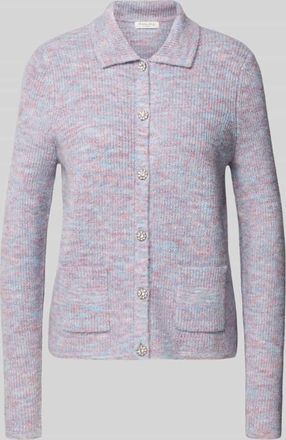 Christian Berg Strickjacke mit Umlegekragen und Knopfleiste