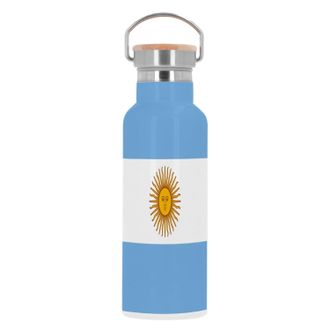 Fabulous Edelstahl Thermosflasche - Argentinien Flagge Argentinien Fußball Sport Nationalmannschaft - 500 ml