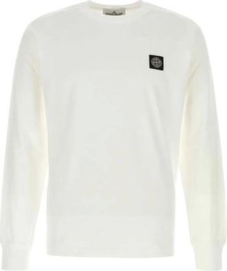 Stone Island t-shirt en coton à patch poitrine - Blanc