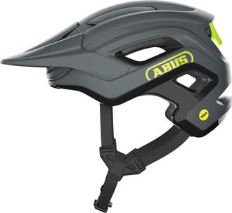 ABUS MTB-Helm Cliffhanger MIPS - Fahrradhelm f&uuml;r anspruchsvolle Trails - mit MIPS Aufprallschutz & gro&szlig;en L&uuml;ftungs&ouml;ffnungen - f&uuml;r Damen und Herren - Grau/G