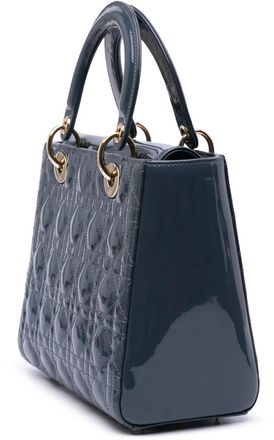 Dior Hobo Bags - Medium Patent Cannage Lady Dior - Gr. unisize - in Blau - f&uuml;r Damen