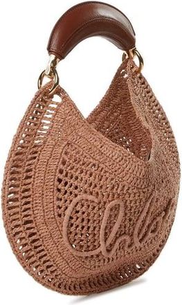 Chlo&eacute; Sac &agrave; main Hobo Summer Banana en raphia