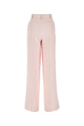 Amiri Womens Light Pink Viscose Wide-Leg Pant Exterior: Pantaloni Trousers