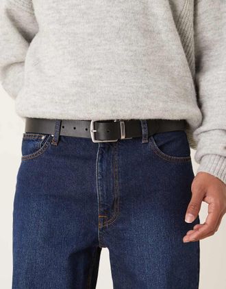 Polo Ralph Lauren Geschenkset Wendegürtel aus Leder in Schwarz/Hellbraun mit austauschbarer Schließe