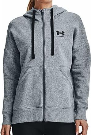 Under Armour Rival Fleece Full Zip Hoodie Hauts en Polaire, Gris, M Femme
