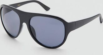 Mango Lunettes de soleil monture plastique noir - Femme - Taille unique - MANGO