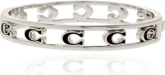 Coach Femme, Accessoires, Gris, Taille: ONE Size Logo Bracelet