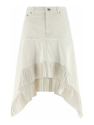 sacai Jupe Midi - Blanc