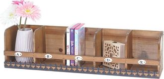 Mendler Mendler - tag&egrave;re murale HWC-A43, &eacute;tag&egrave;re &agrave; suspendre, bois massif de sapin, vintage, shabby 71x18x16cm