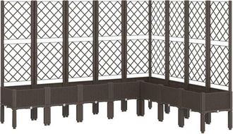 vidaXL Vidaxl - Jardini&egrave;re avec treillis marron 200x160x142 cm pp