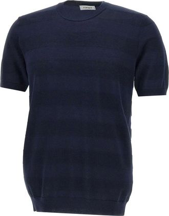 KANGRA Homme, Pulls, Bleu, Taille: L T-shirt en maille de coton extra-fine